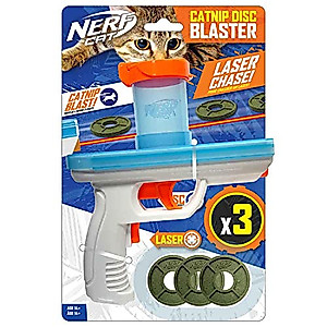 NERF Catnip Disc Blaster Cat Toy, Small, Pack of 3