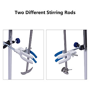 Lab Digital Overhead Stirrer Mixer 42-Quart 50000mpas 100-2000RPM, Laboratory Top-Mounted Electric Mixer Digital Display Agitator and Stainless Steel Stir Bar 100-240V-L8