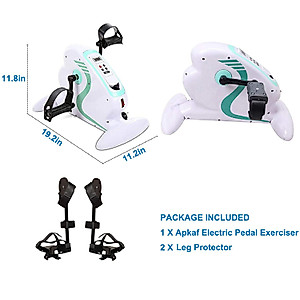 Fitness Motorized Pedal Exercise Bike with Leg Protector, Electric Pedal Exerciser, Electronic Physical Therapy Rehab Bike Trainer for The Elderly and Seniors