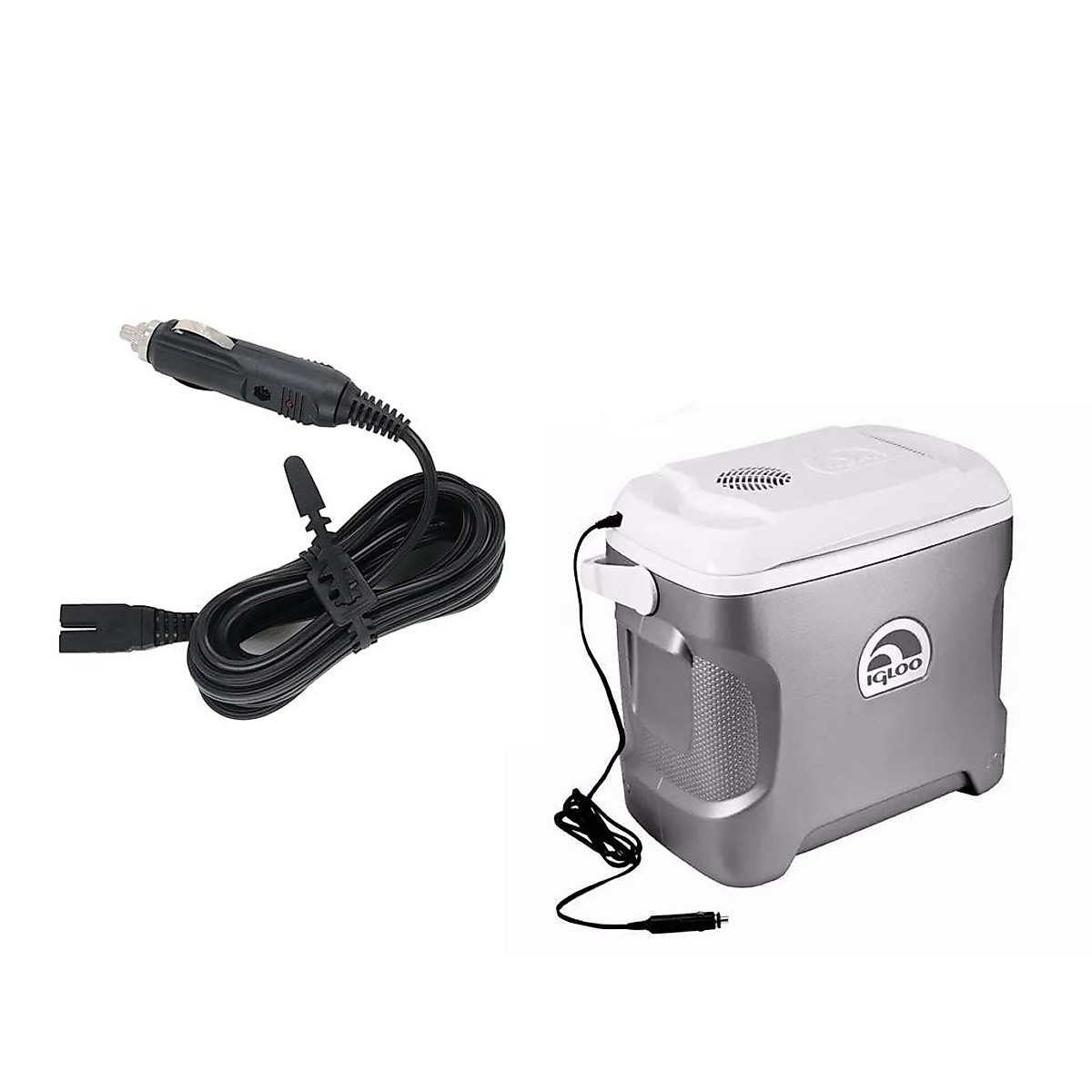 New 12V Car DC Power Cord Fit for Igloo Cool Chill, Igloo Kool Mate, Igloo Iceless TE Thermoelectric Cooler - Replacement Car Charger Power Adapter -Extra Long 8ft Cord