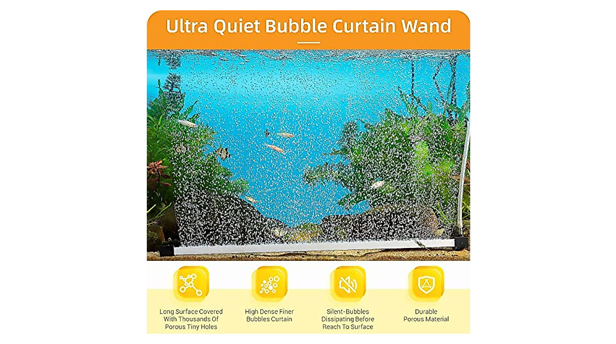 Hygger Bubble Curtain Wall Aquarium Air Stone Kit