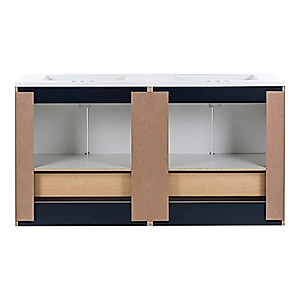 Spring Mill Cabinets Emlyn Bathroom Vanity with Sink, Deep Blue