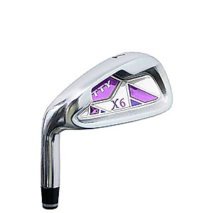 Left Handed Golf Club #7 Golf Club Putters Women Men Golf Practice Carbon Steel Shaft Golf Rod Golf Sports (Blue,Steel Shaft)