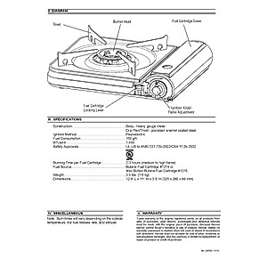 Max Burton 8253 Table Top Gas Burner, Black, 7650 BTU, Piezoelectric Ignition, Heavy Gauge Metal Body and Porcelain Enamel Coated Steel Drip Pan, Includes a Hard-Sided Plastic Carrying Case