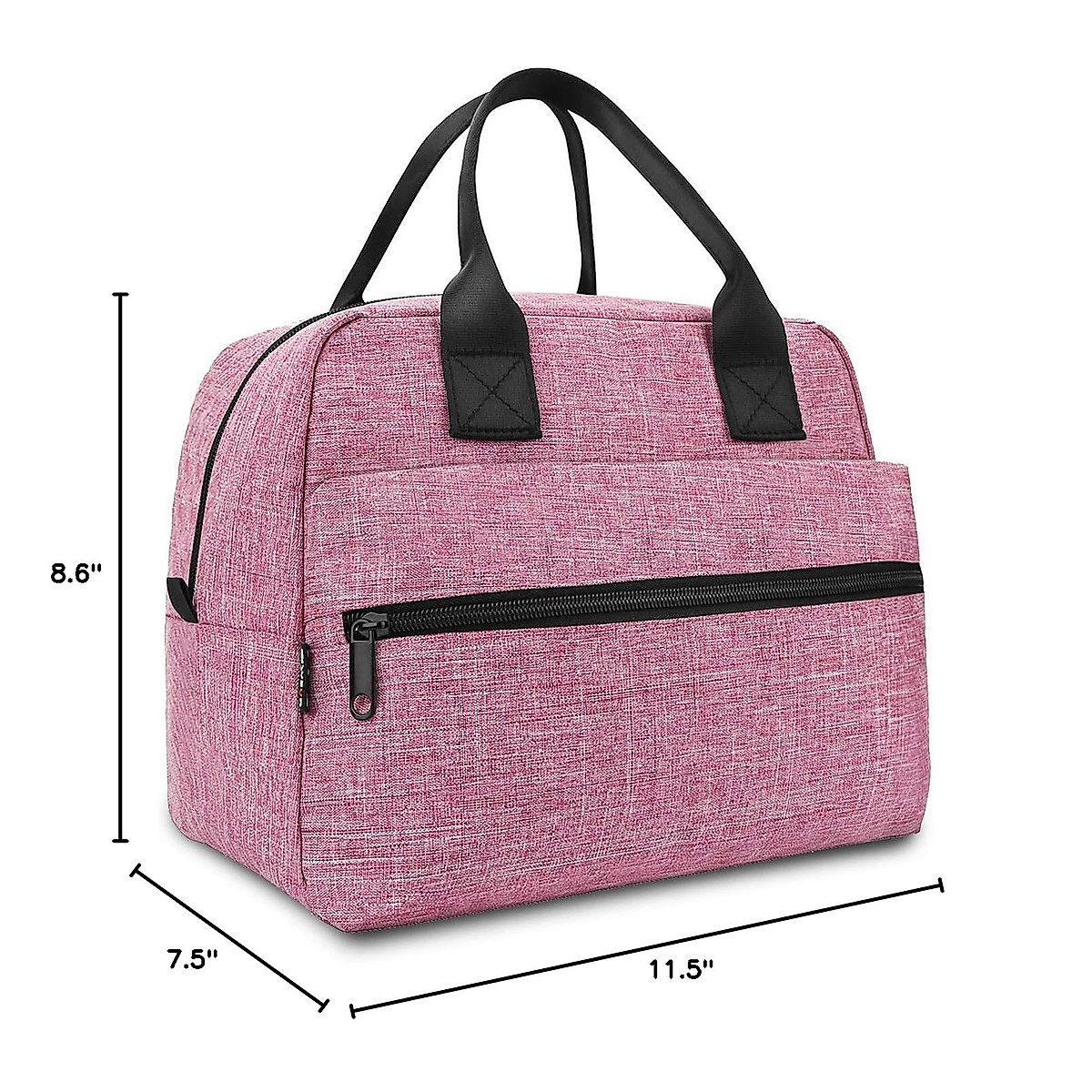 Lunch Bag for Men & Women Insulated Lunch Bags Large Box for Work Adult Reusable Lunch boxes Cooler Tote (Pink)