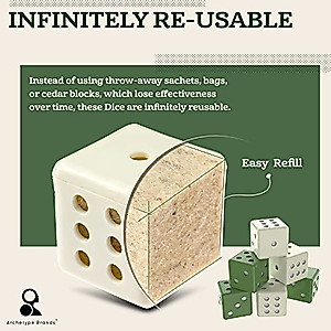 Moth Dice – Dried Lavender & Cedar Blocks Alternative – Clothes Drawer and Linen Closet Freshener – Cedarwood and Lavender Essential Oils