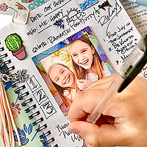 Hapinest DIY Journal Kit for girls - 63pcs Ideal for Teen and Tween girls Ages 8 9 10 11 12 13 14+ Birthday Gift for girls, Scrapbook and Diary Supplies Set