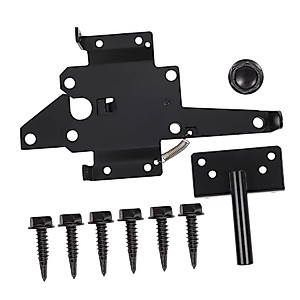 Fence Door Hinge Gate Locks for Outdoor Fence Hidden Door Gate Latches for Metal Door Closer Hinge Metal Fencing Double Sided Door Lock Fence Gate Lock Gate Locks for Wooden Fence