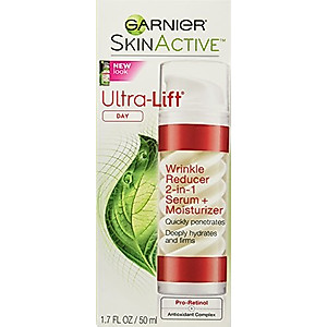Garnier SkinActive Ultra-Lift Anti-Aging Moisturizer & Serum, 1.7 Ounce, White, 2 Count