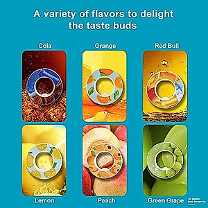Hqroidd Fruit Scent Pods for Water Bottle Flavor Pod Water Bottles Caps Fruits Scent Sports Water Cup Rings Outdoor Sport