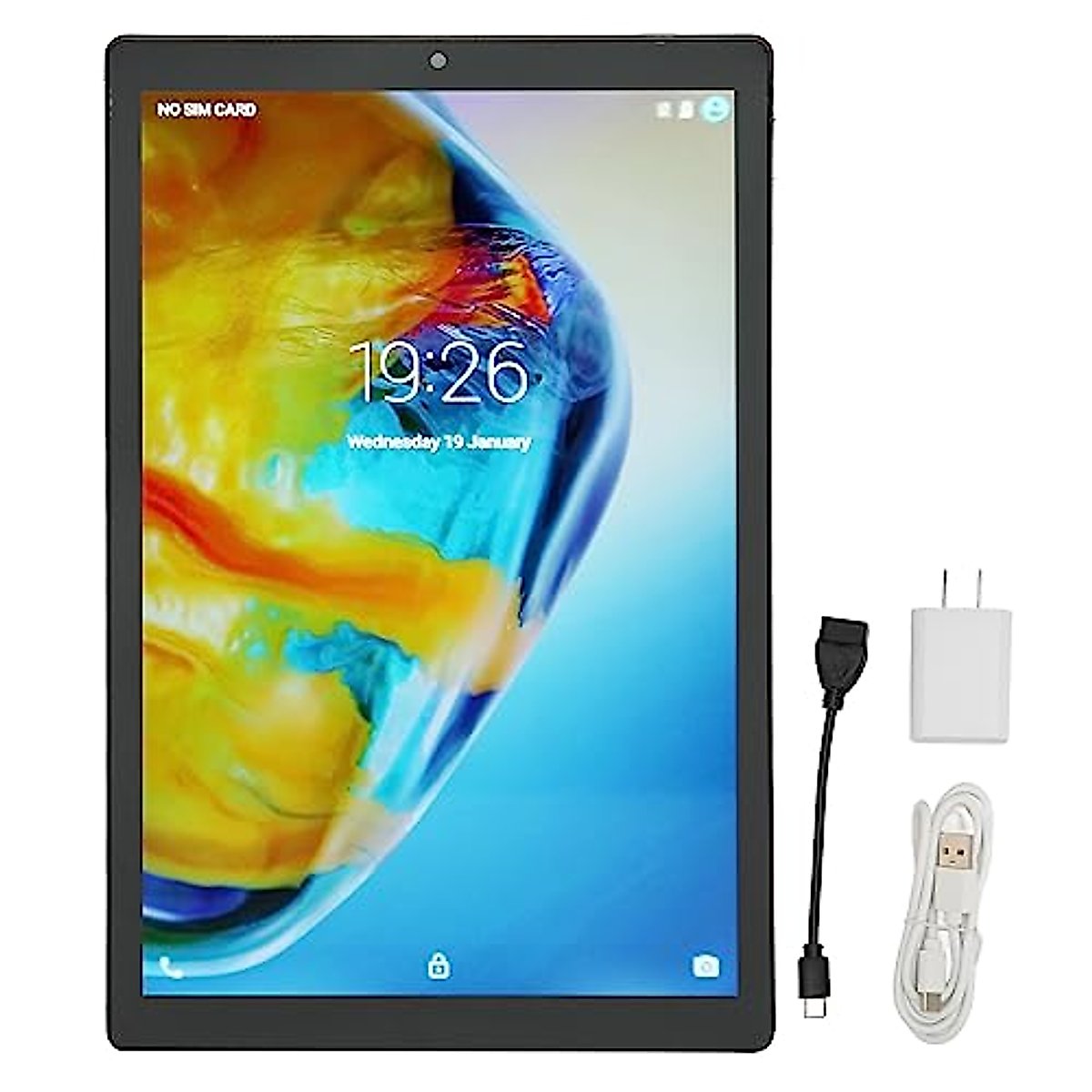 Honio 10 Inch Tablet, 100-240V 5G WiFi Night Reading Mode Game Tablet Octa Core Processor Support Fast Charging for Kids Learning (US Plug)