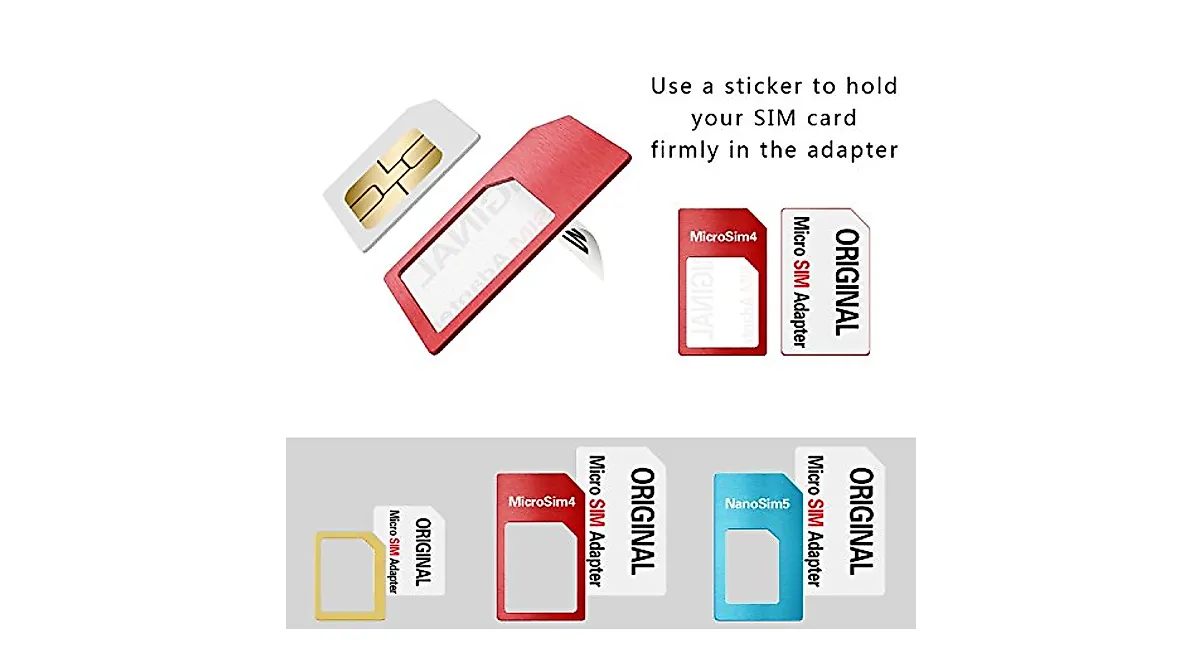 Helect SIM Card Adapter, 5-in-1 Nano & Micro SIM Card Adapter Kit ...