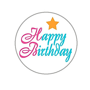 Happy Birthday Envelope Seals - 1.2" Happy Birthday Stickers - 144 Stickers