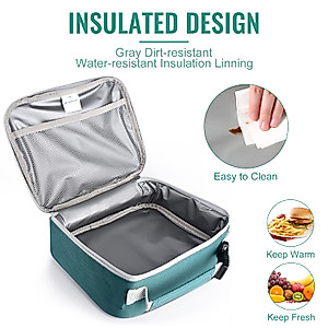 2 Insulated Lunch Bags (Black & Green)