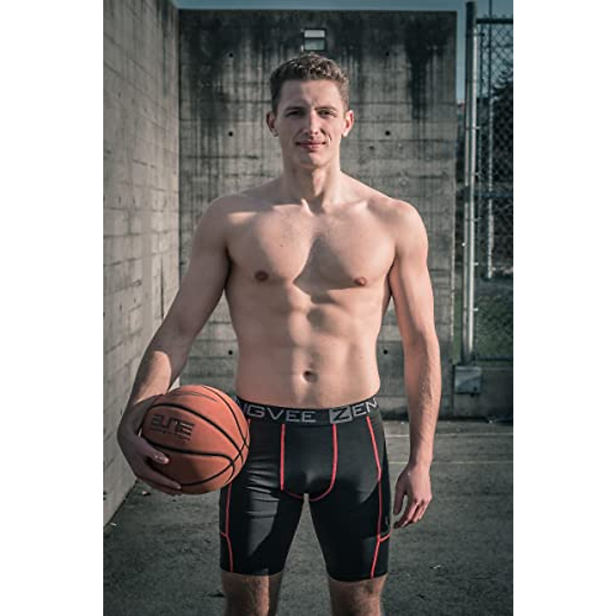 ZENGVEE Compression Shorts Men 3 Pack with Pocket Running Short Mens Gym,Workout,Cycling,Swimming,Yoga,Climbing,-(1011-3Grey-M)