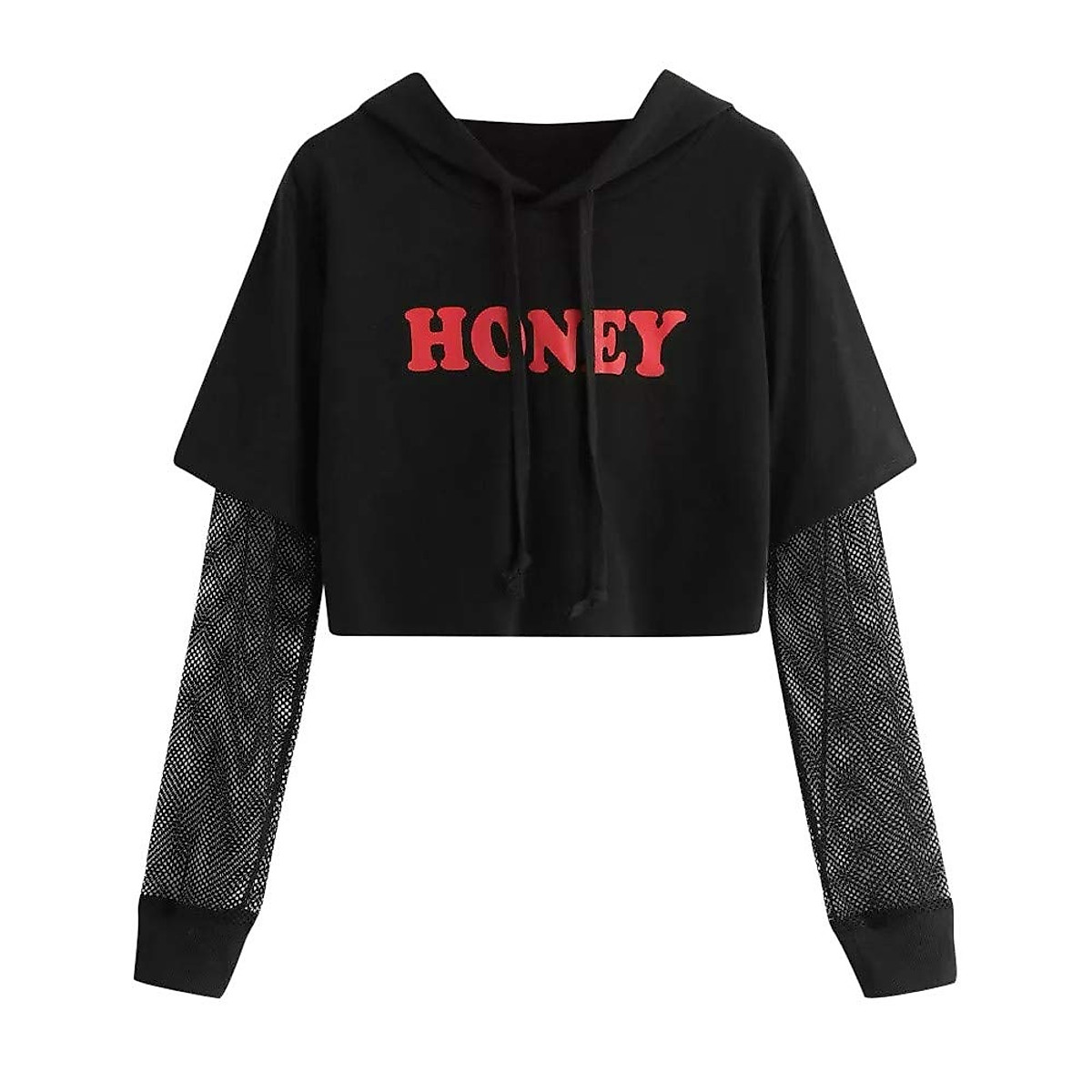 Women Hooded Sweatshirts,Long Sleeve Letters Pullover Hoodies,Short Casual Loose Splice Active Hoodies Blouse Top