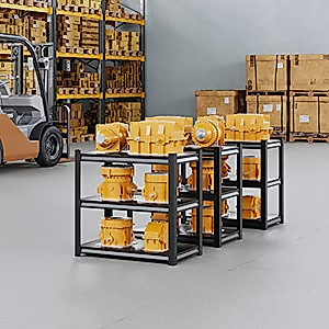 ZAOUS Garage Shelving Heavy Duty Loads 360LBS, 63" Heavy Duty Garage Storage Shelves, Adjustable 3 Tier Metal Shelves for Garage Basement Kitchen Warehouse, 31.5" H x 34" W x 18" D (3-Tier)