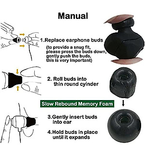 2023 Replacement Memory Foam Earbuds Ear Tips for Sony (WF-1000XM4 Eartips WF-1000XM3)