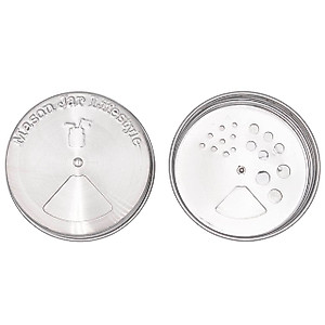 4 Pack Stainless Steel Spice Shaker Lid for Mason Jars (Regular Mouth)
