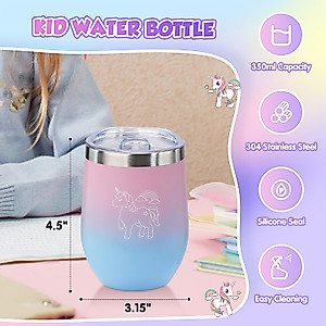 Sabdrau Unicorn Gifts for Girls 4 5 6 7 8 9 10+ Years Old, Kids Unicorns Toys with Light Up Plush Star Pillow/Diary/Headband/Eye Mask/Water Bottle, Soft Plush Toys Set for Birthday Gift Christmas