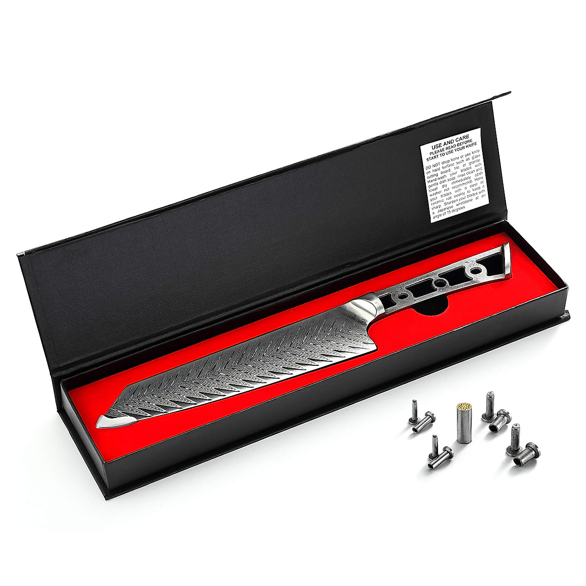 KATSURA Woodworking Project Kit – Kiritsuke Chef Knife Blank – 8 Inch with 50mm wide blade – Thunder-X Series – Japanese Premium 67 Layers Damascus AUS 10 Steel – NO LOGO