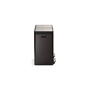 KOHLER K-23828-BST 82-Liter Stainless Steel Dual-bin Step Trash can, Black Stainless