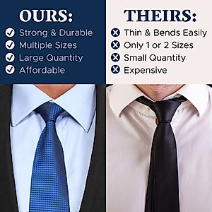 Collar Stays - Premium Metal Collar Stays for Men - 52-Piece Set in 4 Sizes for Crisp Dress Shirt Collars