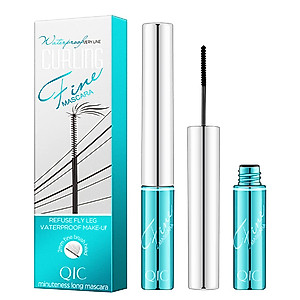 Waterproof Mascara for Fine Short Eyelash, Washable Voluminous Eyelash Mascara Intense Lengthening Mascara for Women, Black (0.1 fl. Oz)