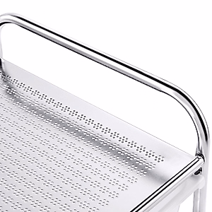 Yaheetech 4 Drawers Rolling Storage Cart and Organizer Metal Frame Plastic Storage Bins with Drawers Plastic Trolley Organizer on Wheels Plastic Craft Storage Container Rolling Bin Set 2, White