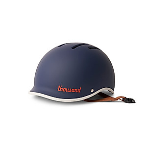 Thousand Heritage 2.0 Adult Bike Helmet; The Original Low Profile Retro Commuter Cycling Helmet Safety Certified for Bicycle Skateboard Skating Roller Skates; for Men & Women (Thousand Navy, M)