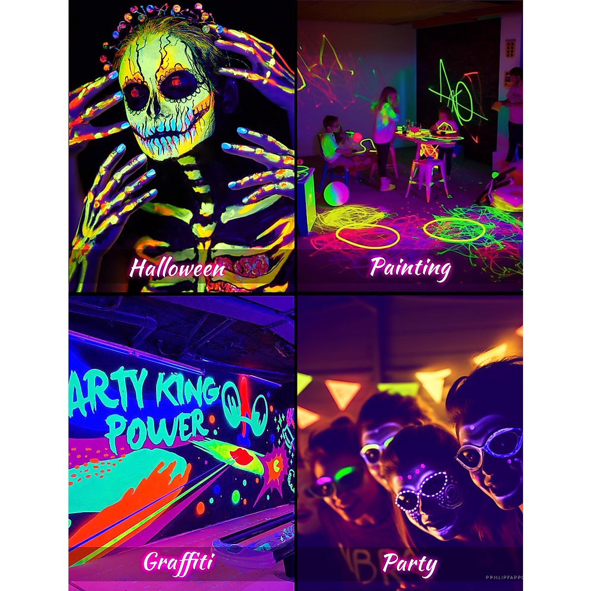 L LOHAS LED Black Light Bulbs, BR30 LED Black Light Bulb Glow in the Dark, 12W Halloween Blacklight Bulb UV 120WEquiv,UVA385-400nm, Black Light Bulbs for Glow Party Body Paint Fluorescent Poster,2Pack