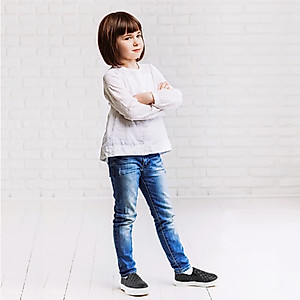 NCCB Girls Sneakers Slip On Casual Sneakers for Girls Nonslip Comfort Lightweight Flats Shoes for Big Girls Little Girls Black 2