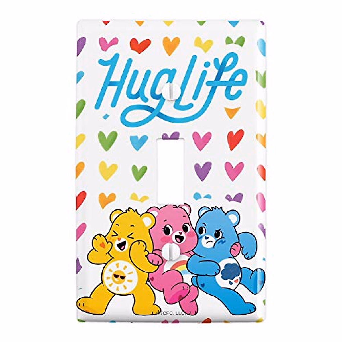 Care Bears: Unlock the Magic Hug Life Plastic Wall Decor Toggle Light Switch Plate Cover