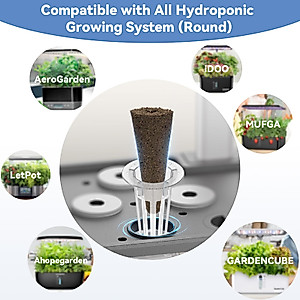 inbloom Grow Sponges, 50 Pcs Replacement Root Planting Pods, Special Design for Hydroponics System, Indoor Garden Supplies, Cotton, Sponge Only