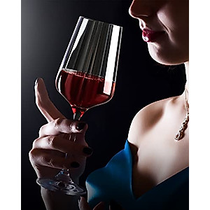 Maxboro Wine Glasses Set of 2, 15.2 Oz Hand Blown Lead-Free Premium Crystal Red Wine Glass, Long Stem Wine Glasses for Daily Use Mother's Day Gift Wedding Anniversary or Birthday Gift