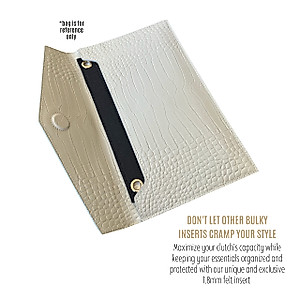 Uptown Clutch Conversion Kit with Gold Chain Wristlet Insert Wallet on Chain WOC Uptown Pouch Insert (Black)