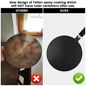 Heat Diffuser for Glass Cooktop, Induction Cooktop Adapter Plate for Moka Pot and Pans, Spray Teflon Paint with Detachable Handle, 9.45 Inches