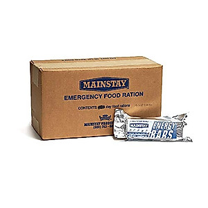 Mainstay Emergency Food Rations with Outdoors Equipment Emergency Guide- 2400 Calorie Full Case of 20 Packs