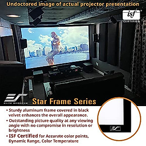 Elite Screens Star Frame Series, 100-INCH 16:9, Fixed Frame Home Movie Theater Projector/Projection Screen, 8K / 4K Ultra HD 3D Ready, SF100HW2