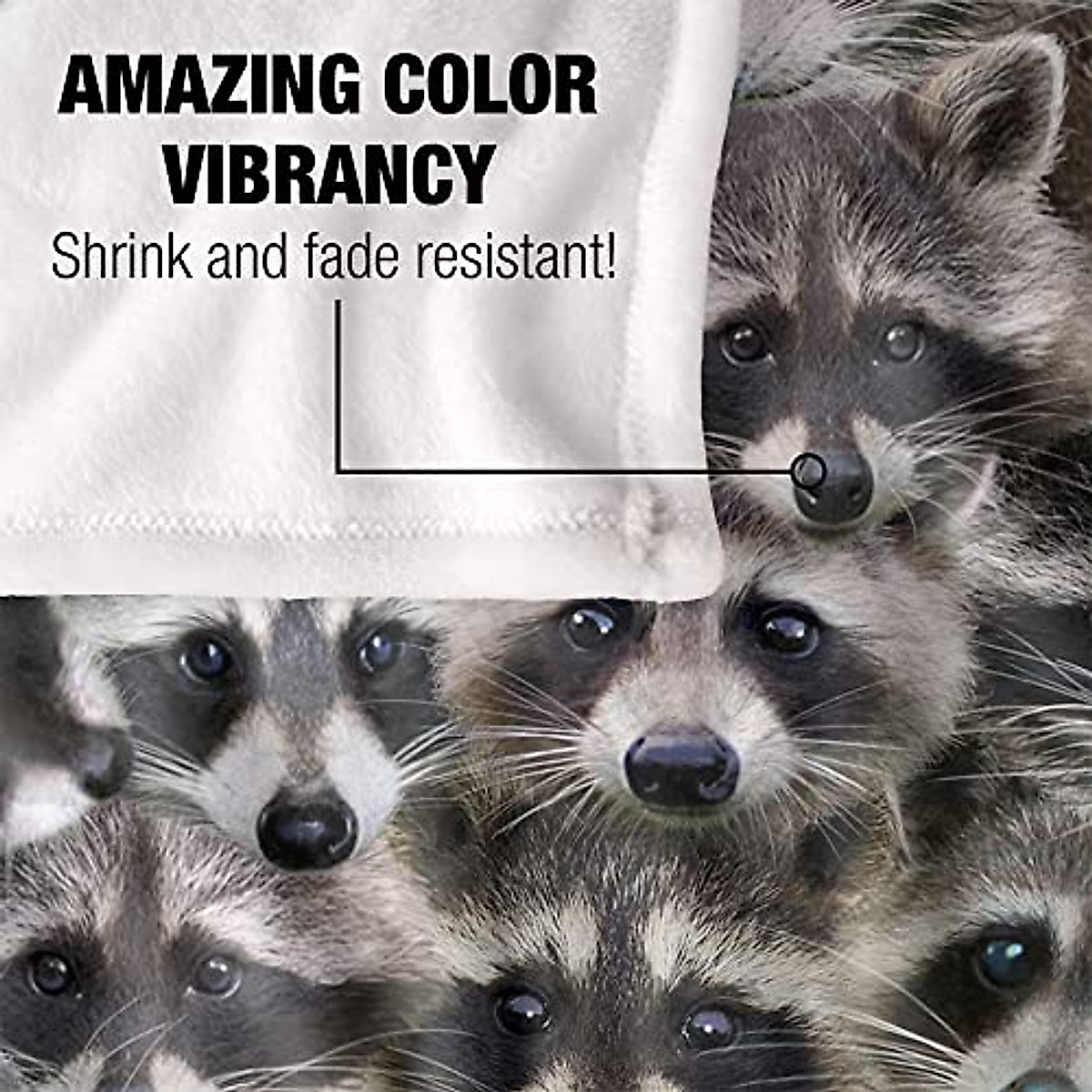 Trevco Racoons Silky Touch Super Soft Throw Blanket 36" x 58"