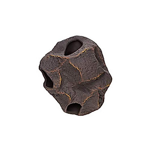 Plecoceramics Ceramic Magma Boulder Stone Decoration - Aquarium Fish Tank Hideway Decor - for Cichlids Plecos Bettas