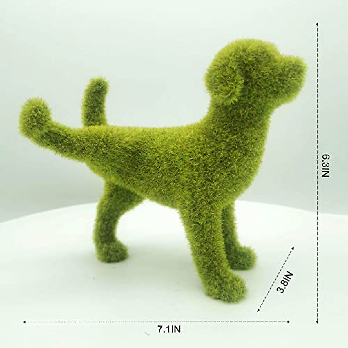HOWFIELD Garden Statues and Figurines Outdoors - Naughty Peeing Puppy Figurines, Grass Green Dog Outdoor Statues, Outdoor Decorations for Patio