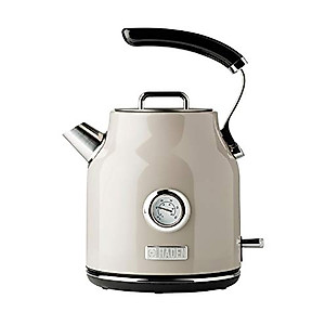 Haden Dorset Stainless Steel Electric Kettle - 1.7L (7 Cup) Tea Kettle with Auto Shut-Off and Boil-Dry Protection - Putty