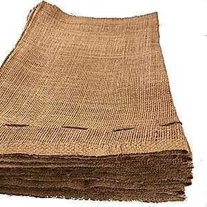 10" x 14" Natural Burlap Bags with Jute Drawstring (10 Pack) - Large Burlap Pouch Sack Favor Gift Bag for Showers Weddings Parties and Receptions - 10x14 inch