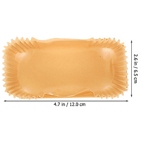 Luxshiny 5Pcs Wooden Baking Molds, Disposable Loaf Pans with Paper Liners Grease Proof Wood Containers Food Baking Pan For Banana Bread Meatloaf