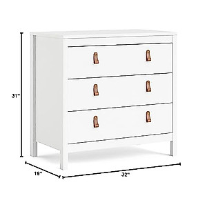Tvilum 3 Drawer Chest, White