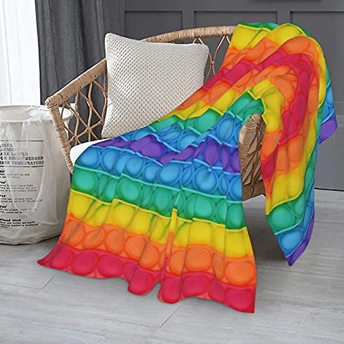 Ultra-Soft Blanket 3D Printing Flannel Throw Blanket for Couch Sofa Bed Throw Size Super Cozy and Comfy for All Seasons 1-50"x40"