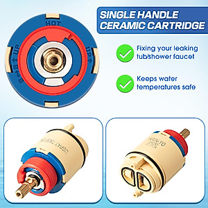 Enhon Pressure Balance Ceramic Disc Cartridge Replacement for OP-340009, Faucet Cartridge Replacement Compatible with Olympia Tub and Shower Valves
