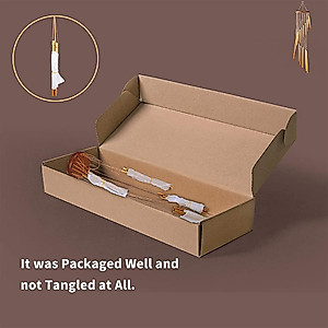 Qinos Memorial Wind Chimes Outdoor, with 12 Aluminum Tubes and Hook, Gentle Breeze Deep Tone Wind Chime, Gold Wind Chimes for Outside Garden Home Decoration Gift, 35 X 4.7 Inches