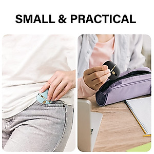 Lomil Identity Theft Protection Roller Stamps 2 Pack - Confidential Roller Stamp with 4 Refills - Wide Ink Roller Identity Protection for ID Blockout, Privacy & Security(Black+Blue)